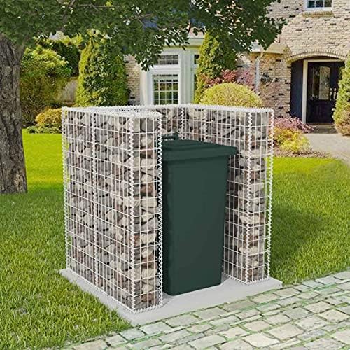 Gabion Triple Wheelie Bin Enclosures Stone Baskets for Garbage Bins ...
