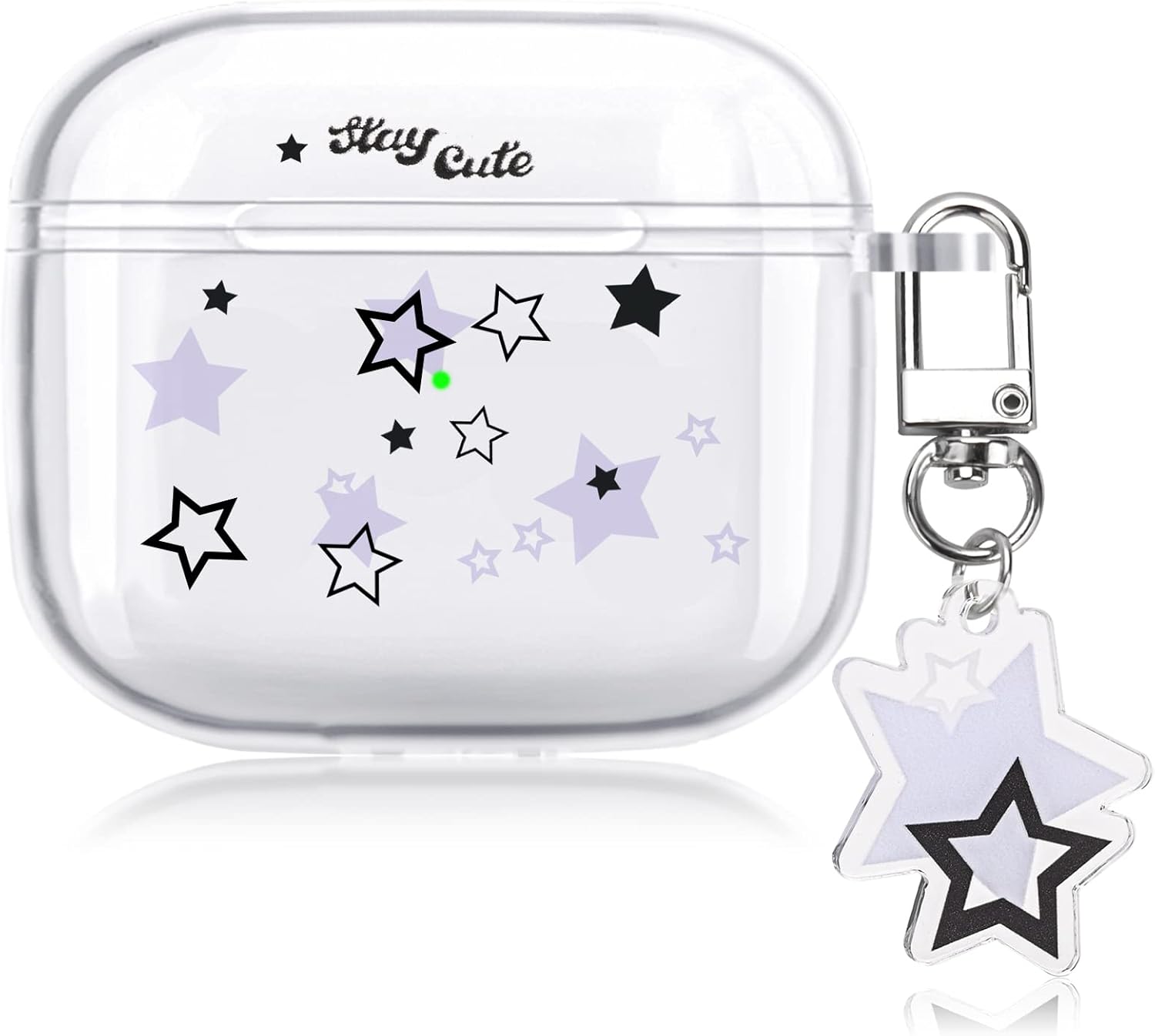 Amazon.com: AirPod 3 Case with Star Keychain, Cute Charms Star Pattern ...