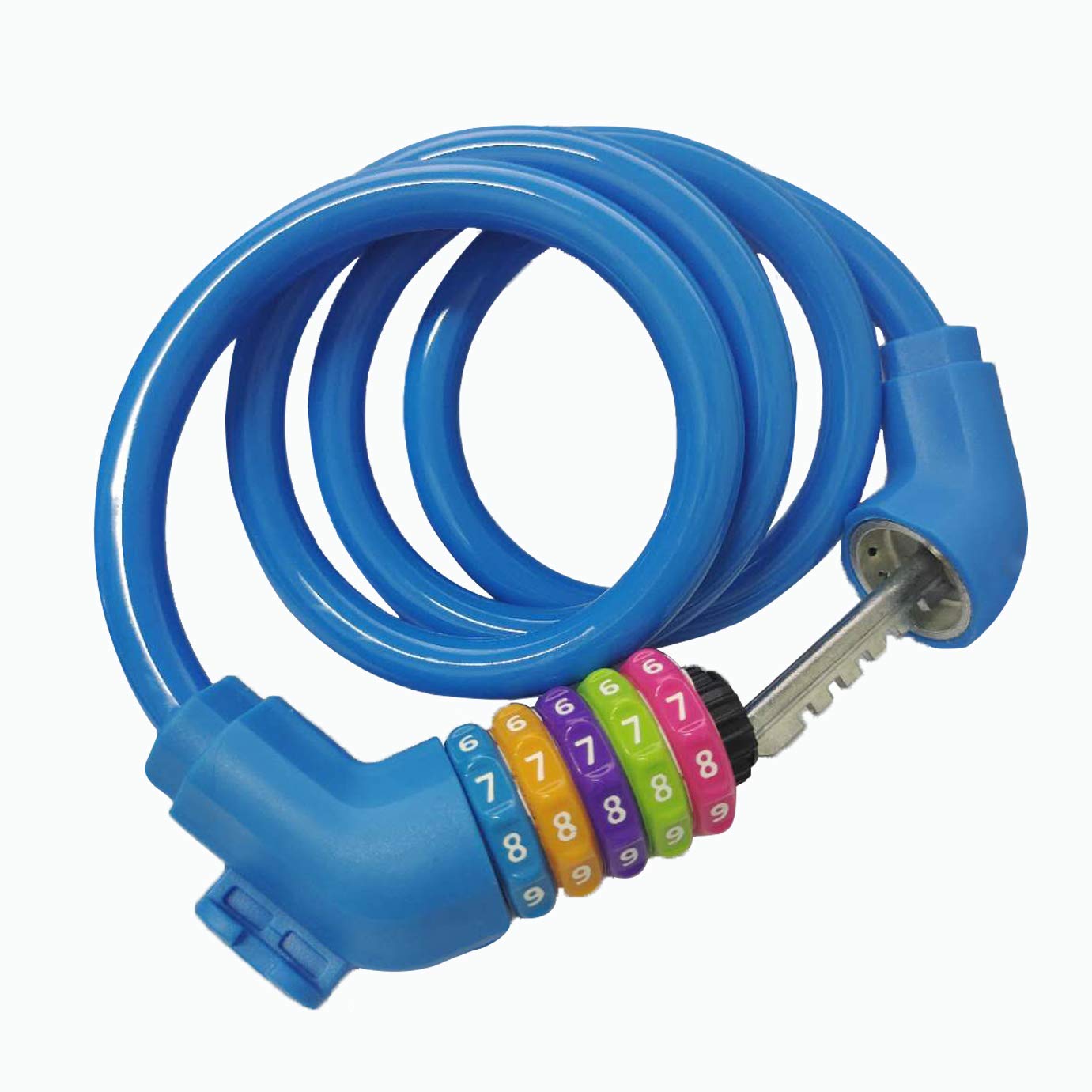 Snapklik.com : ZHEGE Bicycle Lock Outdoor, 5 Digit Combination Coiling ...