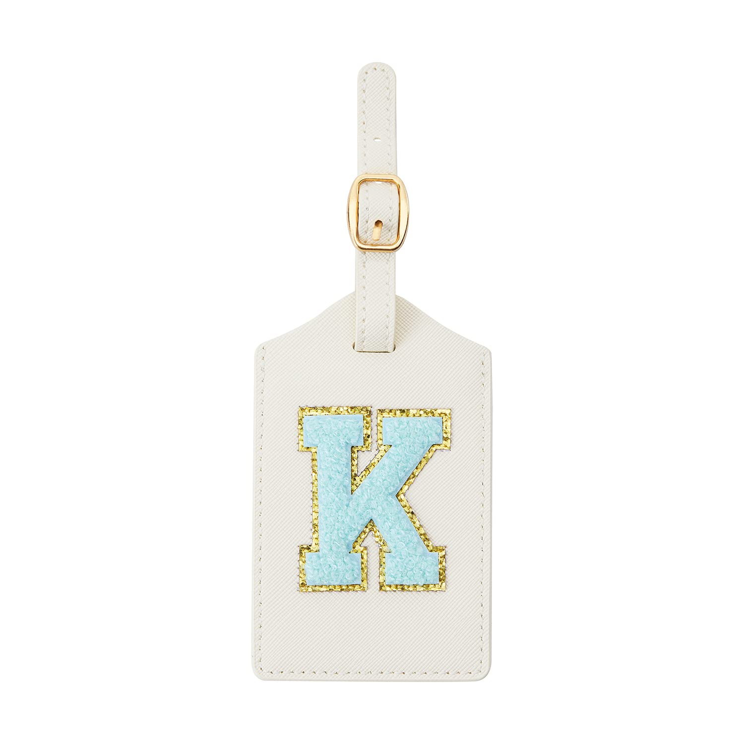 Amazon.com: Initial Luggage Tag, PU Leather Luggage Tag, Embroidered ...