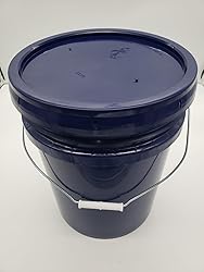 Amazon.com: 5-Gallon Dark Blue Bucket Pail Container with Lid | Metal ...