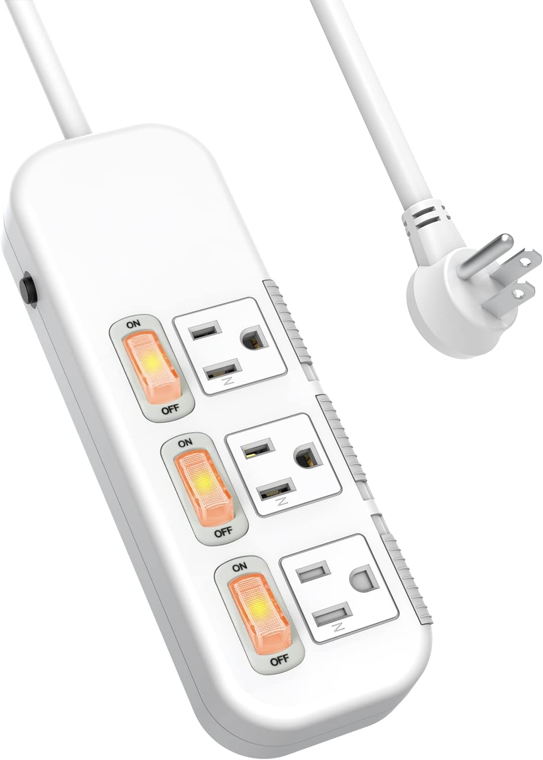 Amazon.com: Go Green Power Inc. 2.5ft 3-Outlet Power Strip - Compact ...