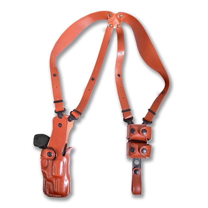 Buy MASC Premium Leather Vertical Shoulder Holster System with Double ...