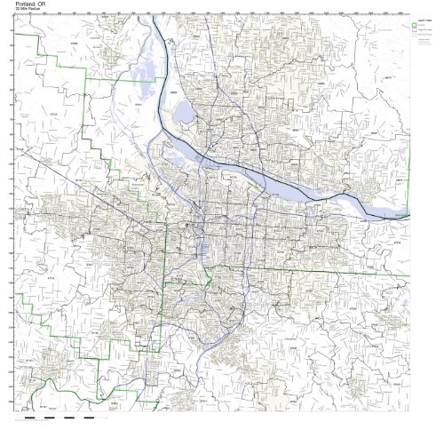 Amazon.com: Working Maps Portland, OR Zip Code Map Not Laminated ...