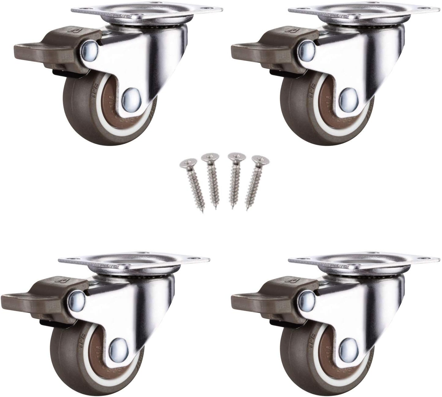 Amazon.com: HGRVUTCFI Heavy Castor Wheels-4 Plate Caster Wheels,Swivel ...