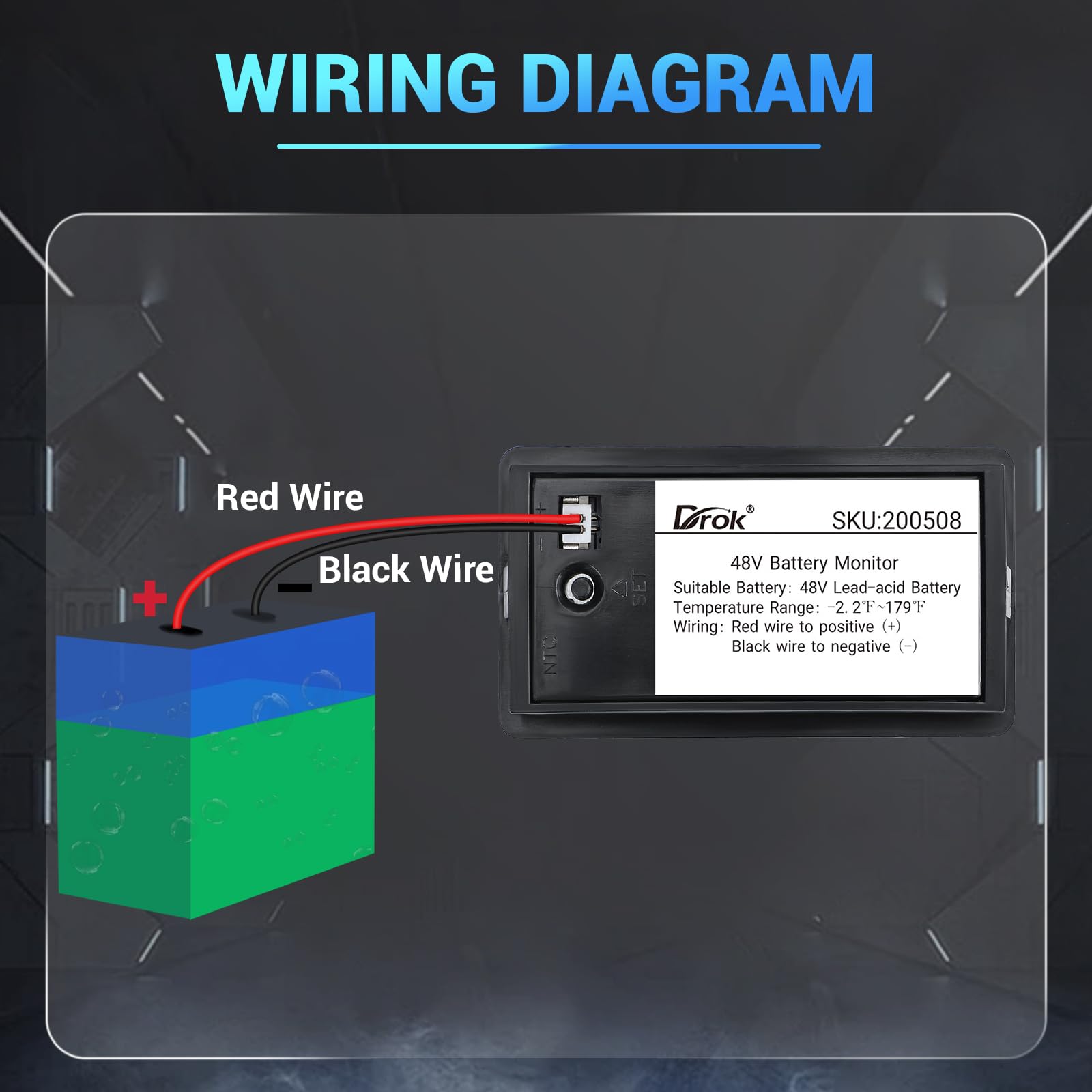 Snapklik.com : 48v Golf Cart Battery Meter - LCD Display Lithium ...