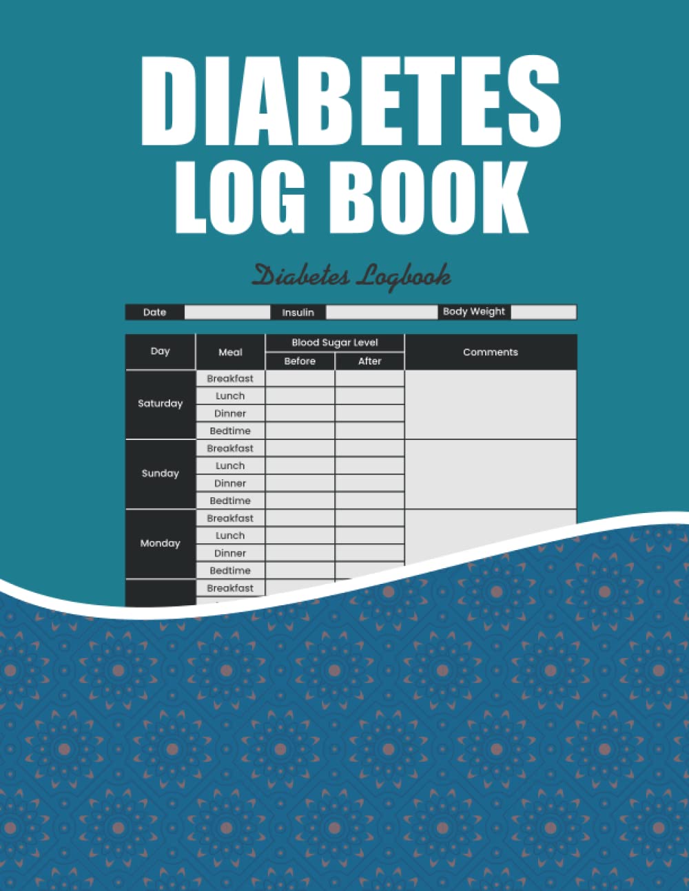 Diabetes Log Book: My Diabetes Shit| Dinosaur Edition Daily Diabetes ...