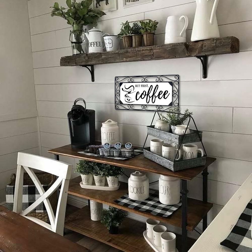 Corner Coffee Station Personalized Coffee Station Sign Kitchen Decor