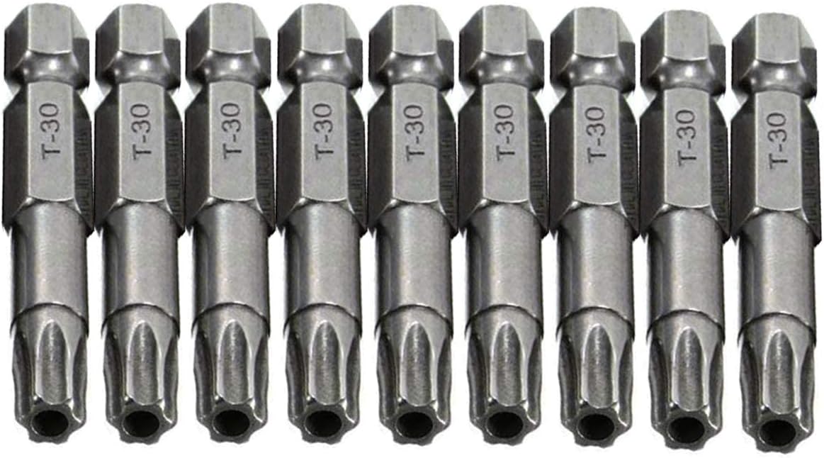 Amazon.com: HPHOPE T30 Screwdriver Bit Set, Torx Bits T30, 1/4" Hexagon ...
