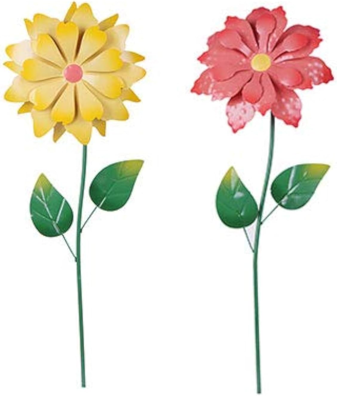 Amazon.com: Metal Flower Garden Stakes, 6 Pc. Set, Large Colorful ...