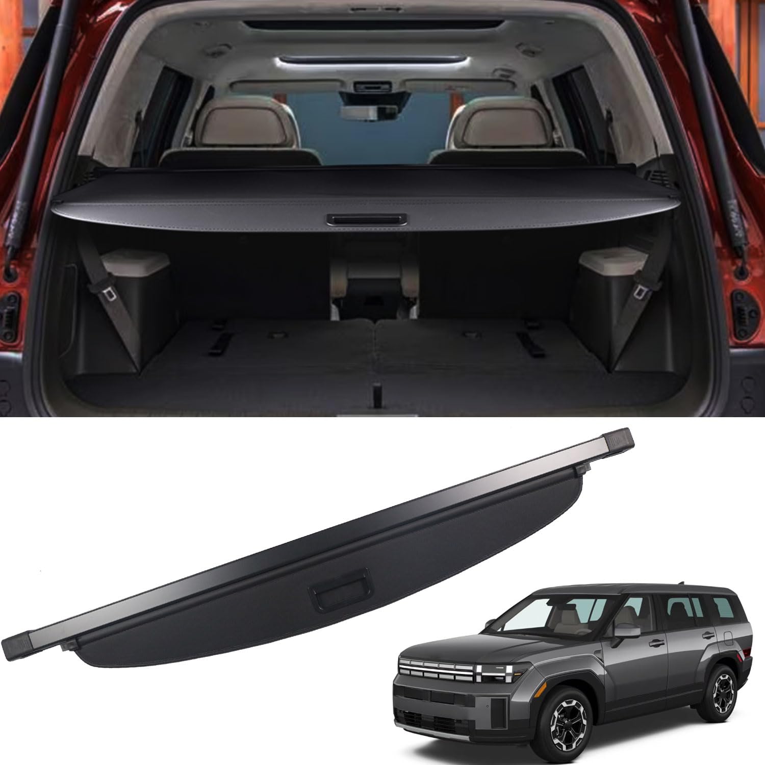 Amazon.com: Marretoo 2024 2025 Cargo Cover for Hyundai Santa Fe for ...