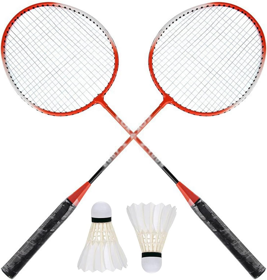 ECVV Badminton Set 2 Player - Badminton Rackets with Shuttlecocks and 1 ...