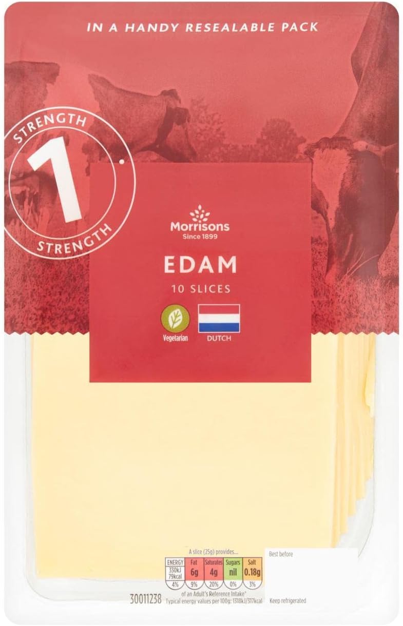 Morrisons Edam Slices 240g : Amazon.co.uk: Grocery