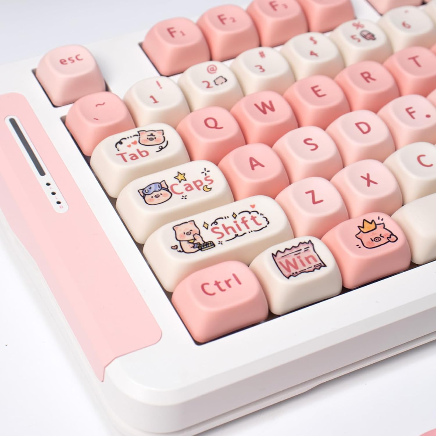 Amazon.com: Pink Keycaps PBT MOA Profile Cute Pig Custom Keyboard ...