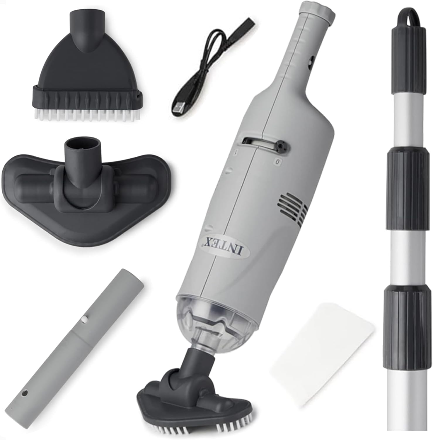 Amazon.com : Intex Handheld Pool Vacuum Cleaner Rechargeable 94 Inch ...