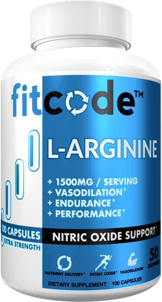 Amazon.com: fitcode L-arginina HCl puro extra fuerte 1500 mg, suplemento de óxido nítrico para ...