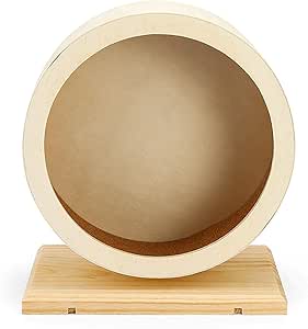 Small Animal Exercise Wheel | Wooden Hamster Wheel - Silent Funny ...