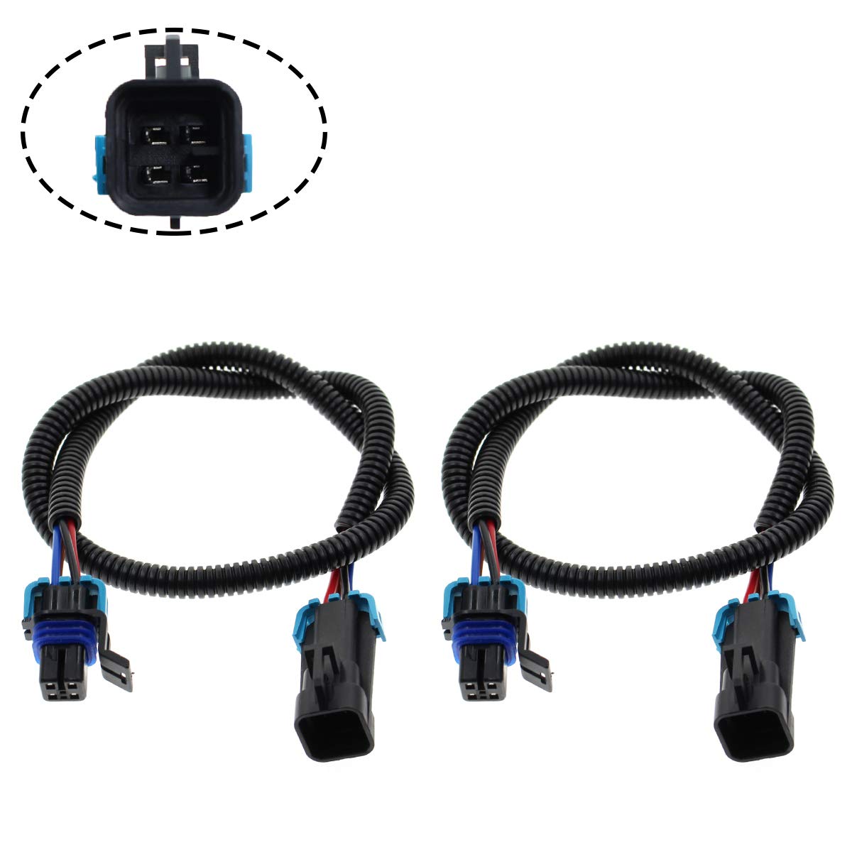 Buy MOTOALL 2pcs O2 Oxygen Sensor Header Extension Wire Harness ...