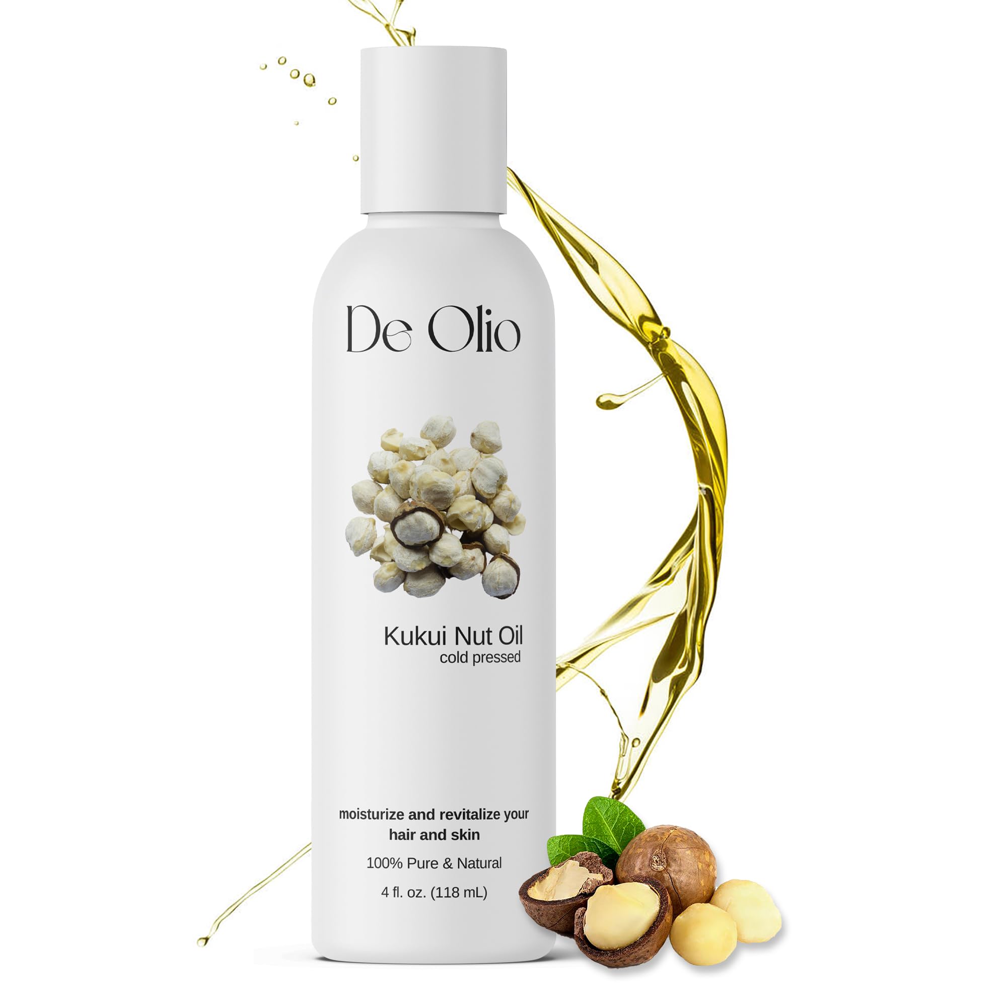 Amazon.com : De Olio | Kukui Nut Oil | 100% Pure & Natural | Imported ...