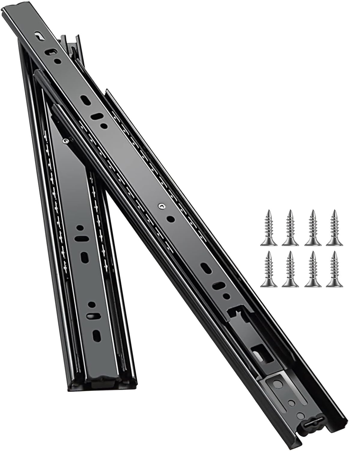 Amazon.com: Ball Bearing Cabinet Drawer Slides Rails, 3-Fold Full ...