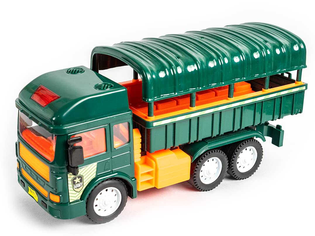 MY FIRST WHEELS Ratna's Army Truck Friction Powered Big Size Plastic ...