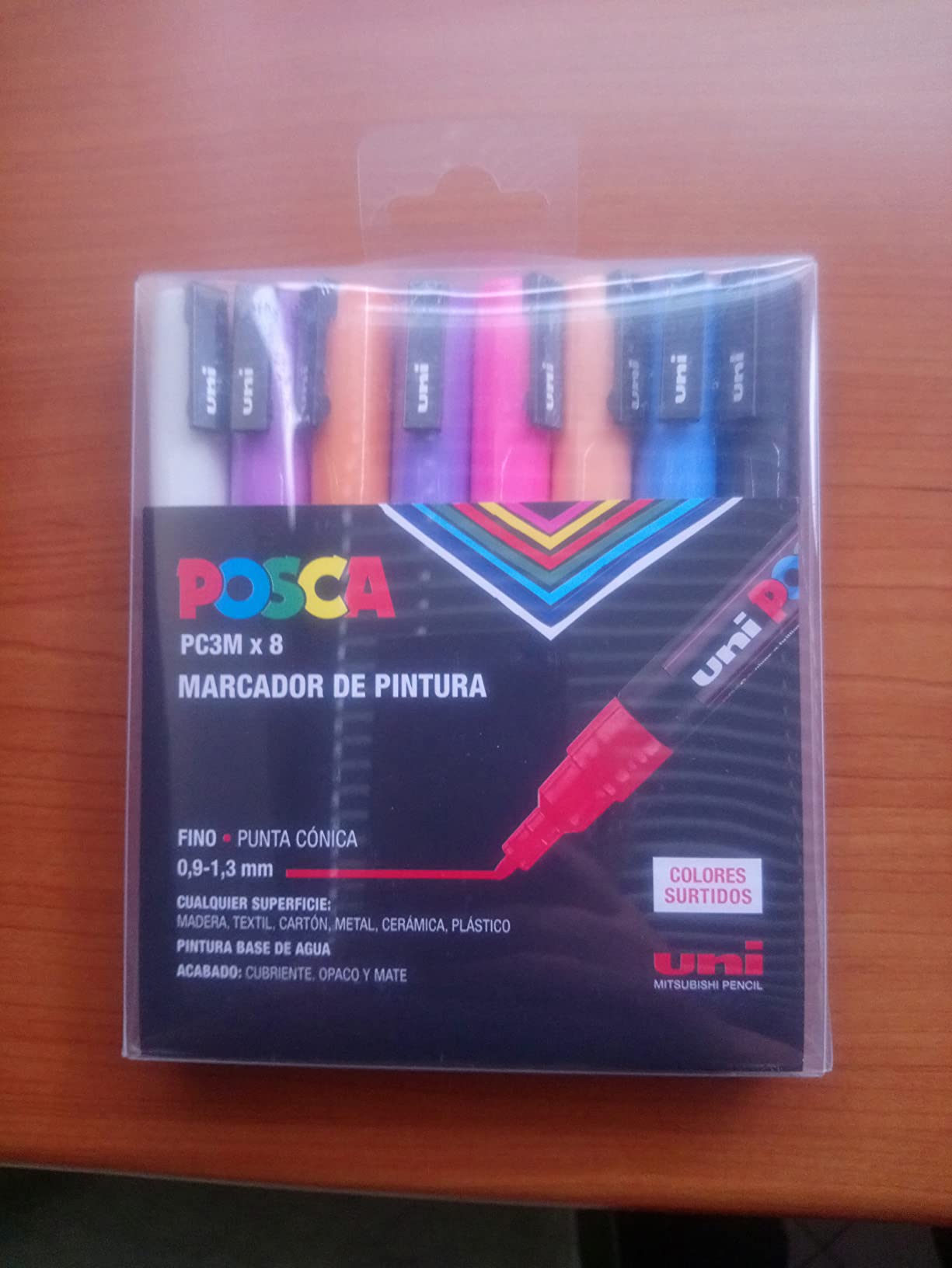 UNI Posca Set PC 3M Basic - 8 Filzstifte, A-1 : Amazon.de: Küche ...