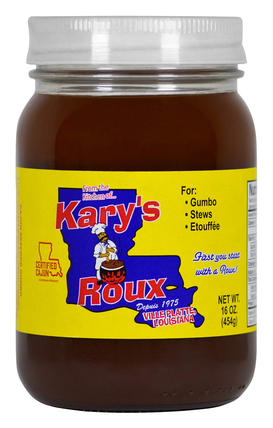 Amazon.com : Kary's Dark Roux 16 oz Jar : Grocery & Gourmet Food