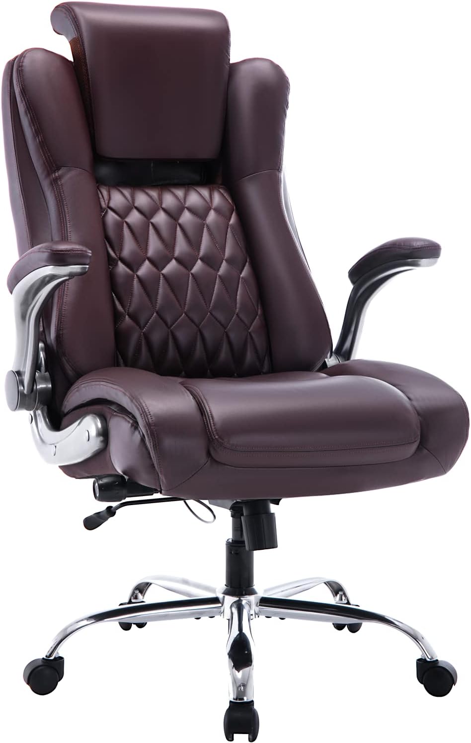 Amazon.com : High Back Office Chair with Lifting Headrest - Flip Arms ...