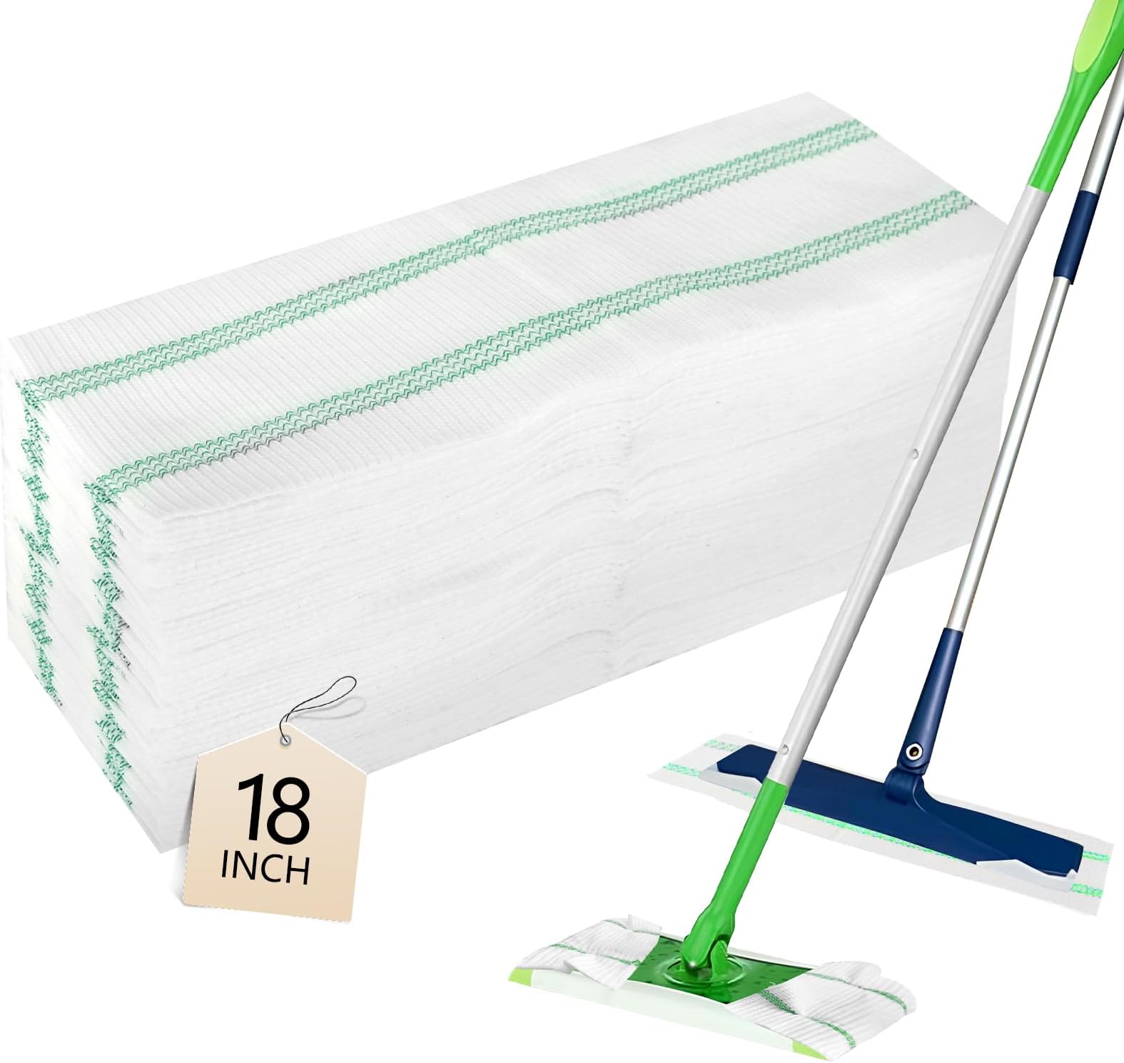 Amazon.com: DRKLEAN Disposable Microfiber Mop Pads,30 Pack,Flat Mop ...