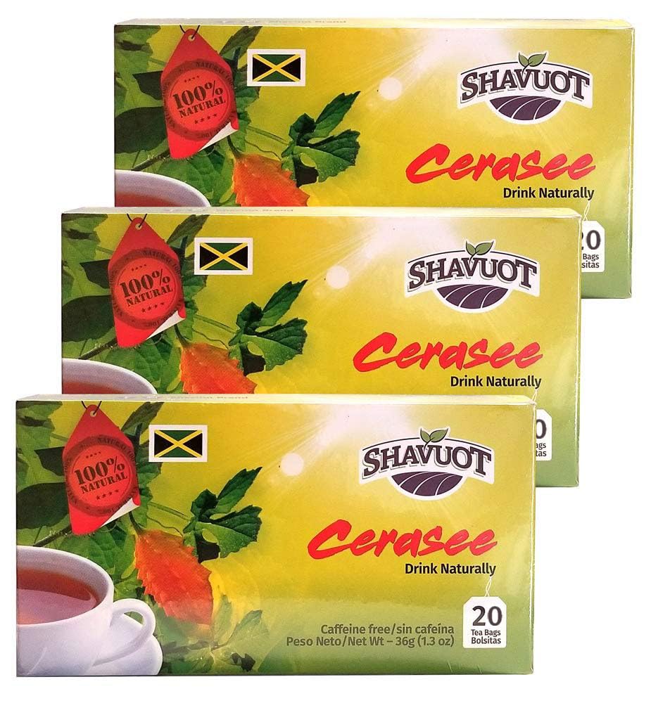 Amazon.com: Shavuot Té Cerasee jamaicano 24 bolsas de té (paquete de 3) : Comida Gourmet y Alimentos