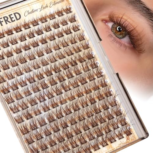 Amazon.com: Brown Lash Extension Kit Natural Lash Clusters Kit Wispy ...