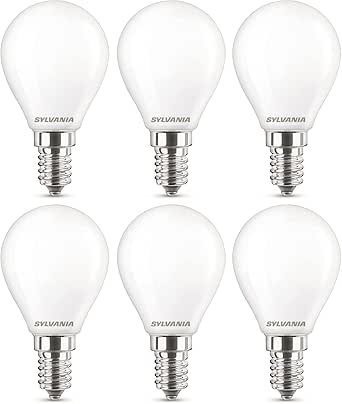 Sylvania G45 Mini Globe Frosted LED Light Bulb, Dimmable, E14, 4.5W ...