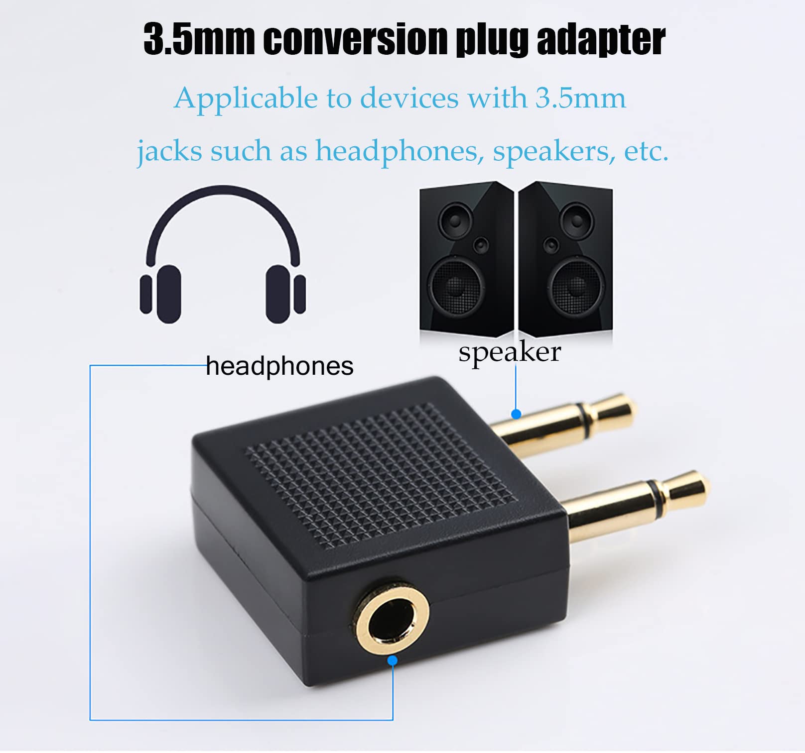 Snapklik.com : Airplane Headphone Adapter,Airfly Pro Plug,3.5mm Dual ...