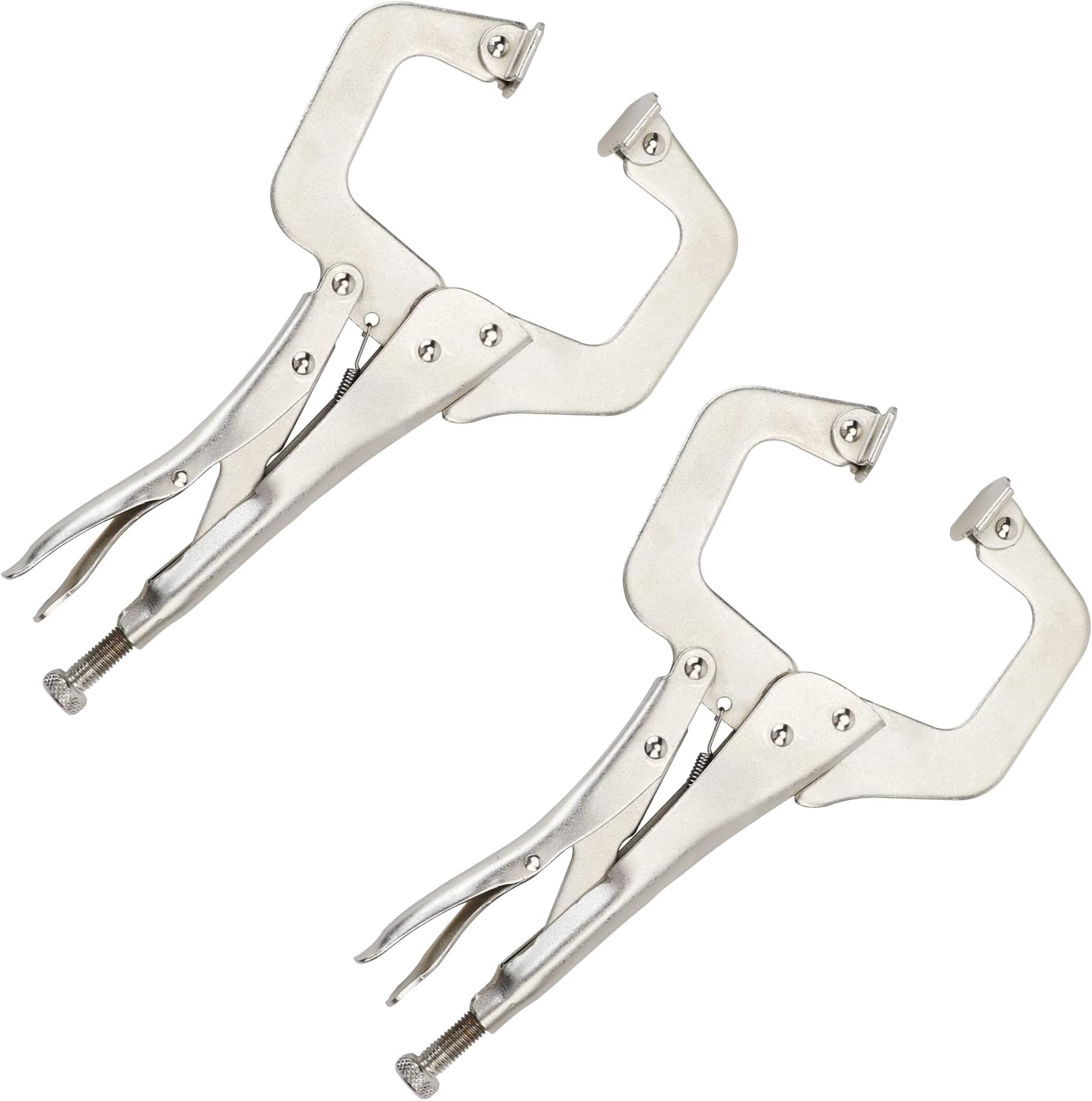 2 Pack Heavy Duty Locking C-Clamp 18 Inch Face Clamp, Welding Clamps ...