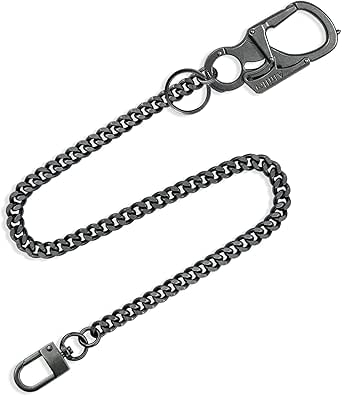 Ahiller Wallet Chain Men,Double Lock Carabiner With Tungsten Steel ...