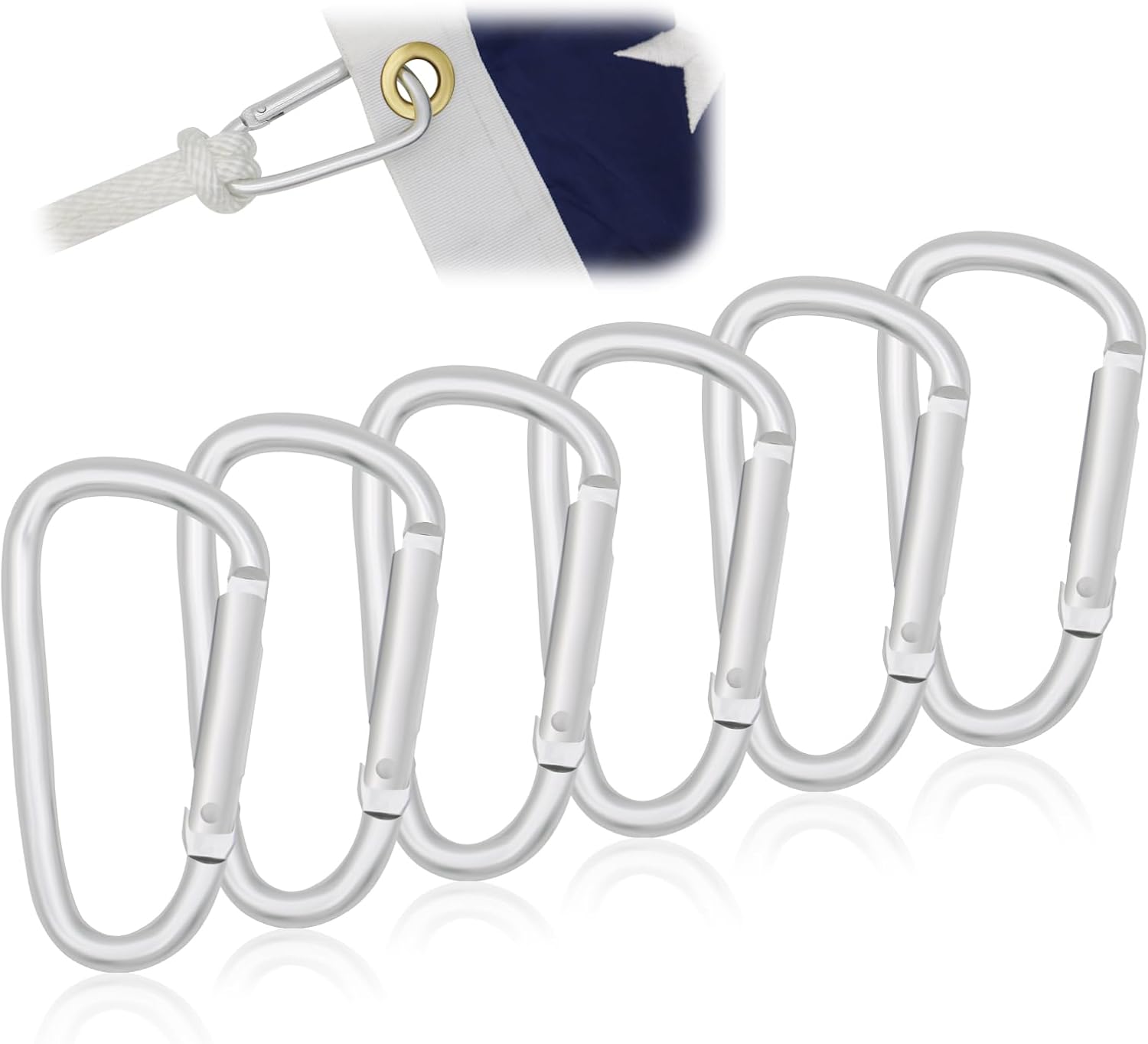Amazon.com : CQ Garden Flag Snap Hooks, Large Size Aluminum Metal Flag ...