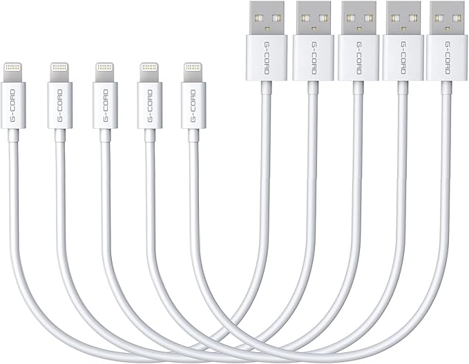 Amazon.com: G-Cord Apple MFI Certified Short Lightning to USB Charging ...