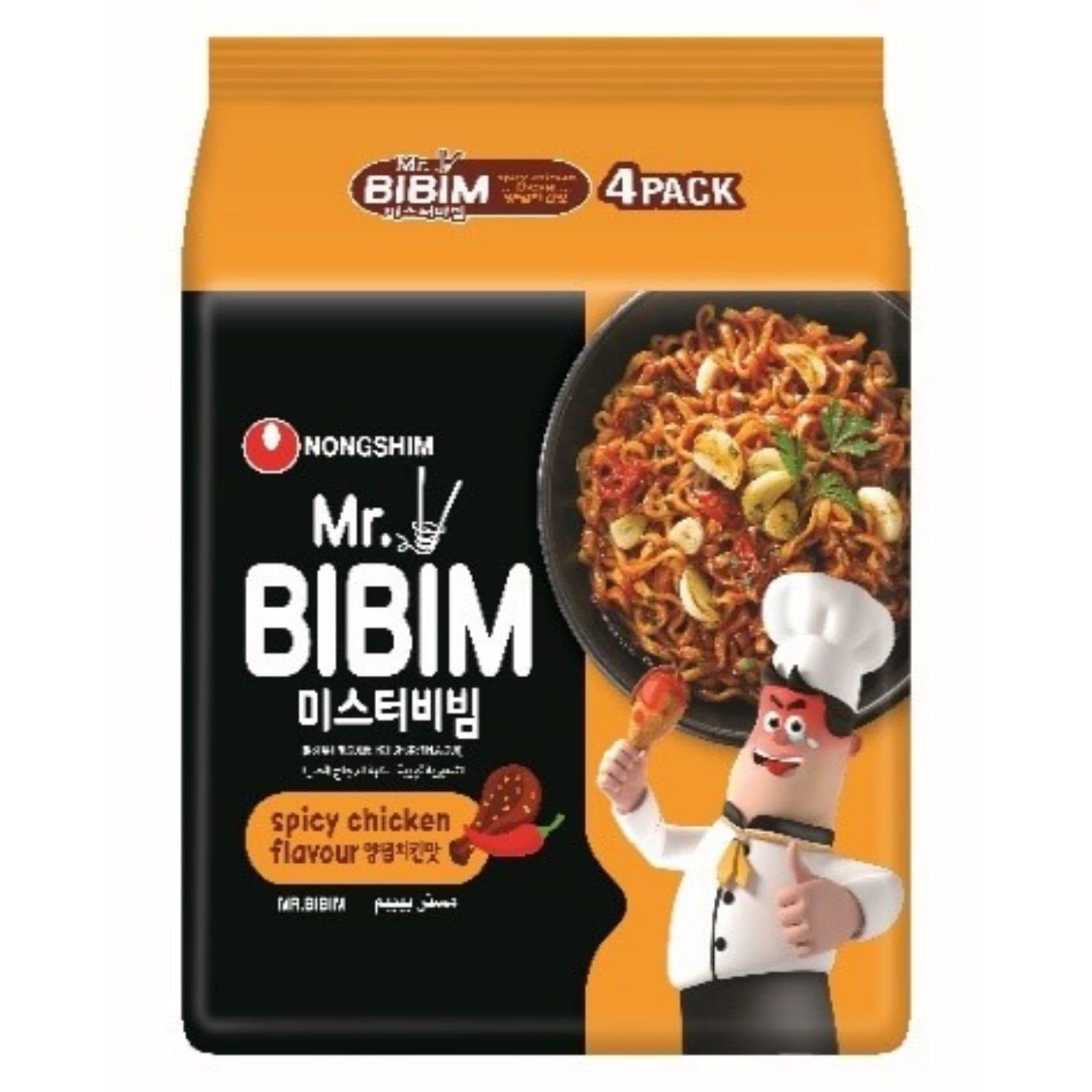 Buy Nongshim Mr.Bibim Korean Spicy Chicken Noodle Bundle, 148 gm x 4 ...