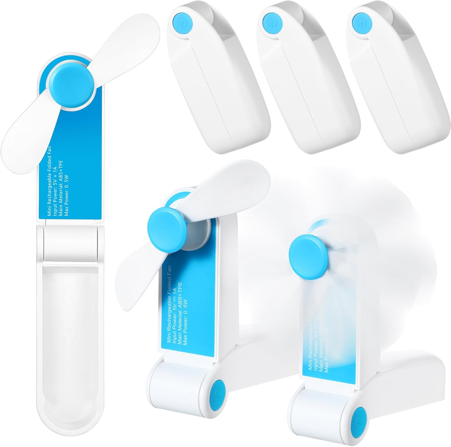 Amazon.com: 3 Pack Portable Pocket Handheld Fans Mini Foldable Personal ...