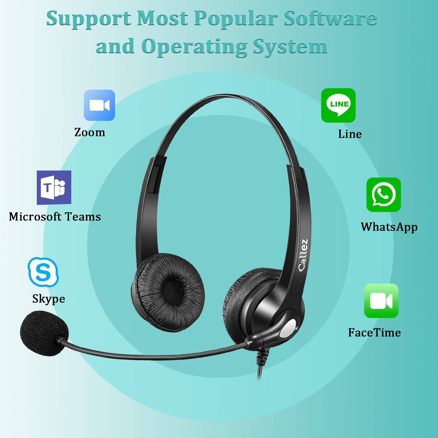 Callez 3.5mm Headset with Microphone Noise Cancelling for Cell Phone PC ...