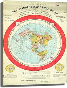 Amazon.com: Alexander Gleason's New Standard Map of The World - 1892 ...
