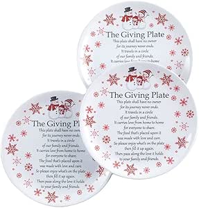 Melamine Dinnerware Giving Plates Set with Generosity Message - Set of ...