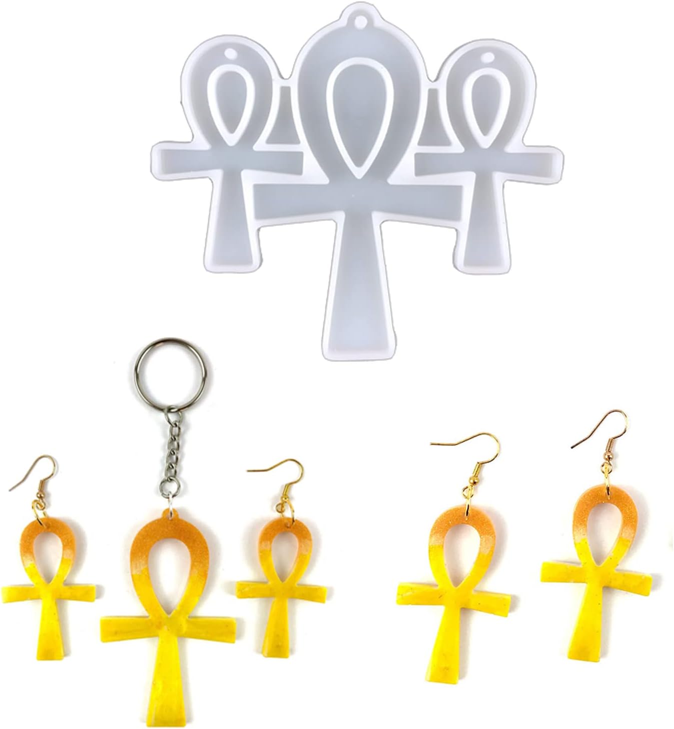 Amazon.com: Hill's Resin Ankh Cross Resin Mold,3 in 1 Silicone Mold for ...