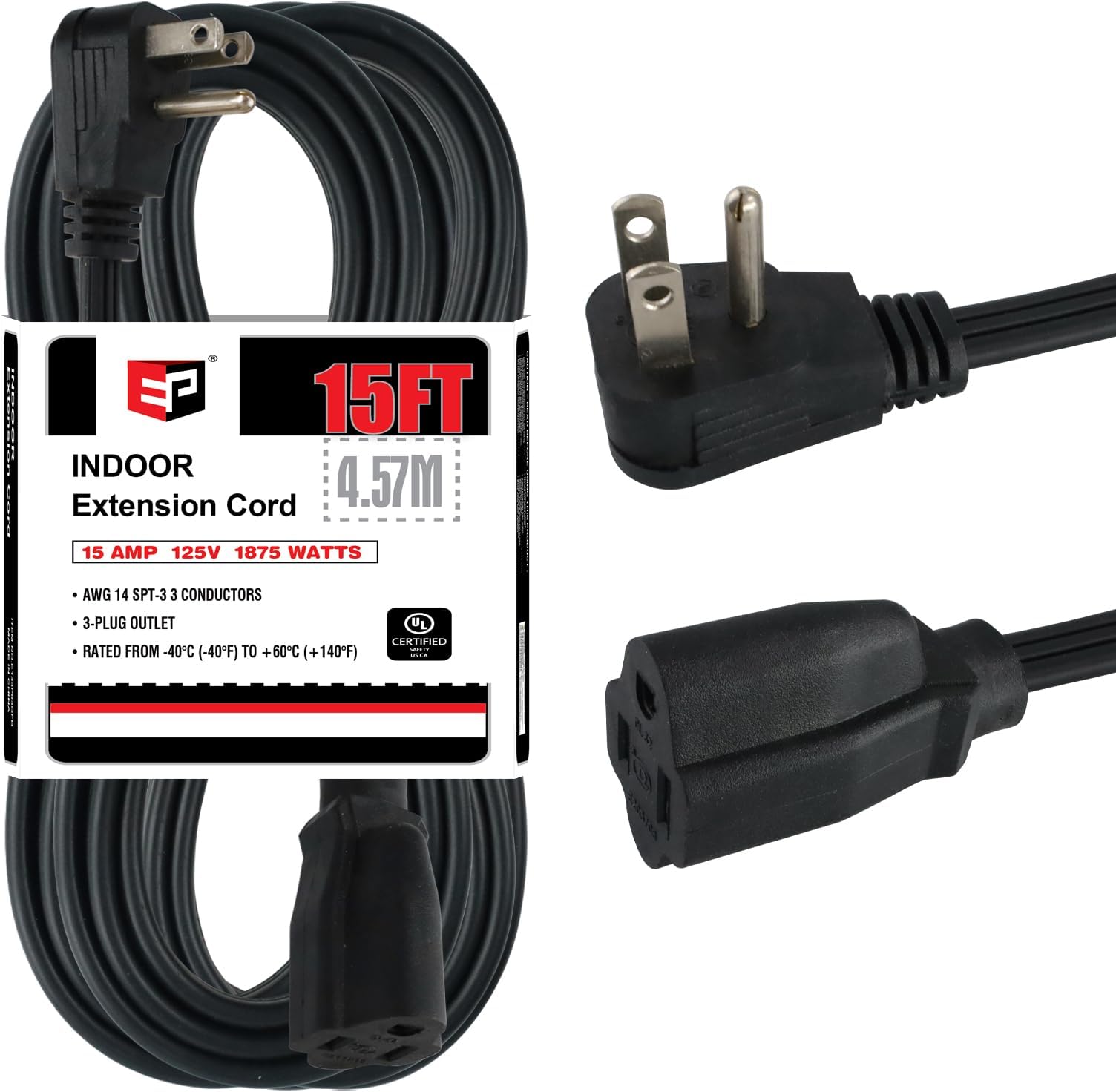 Amazon.com: EP 6 Ft Heavy Duty Appliance Extension Cord - 14 Gauge 3 ...