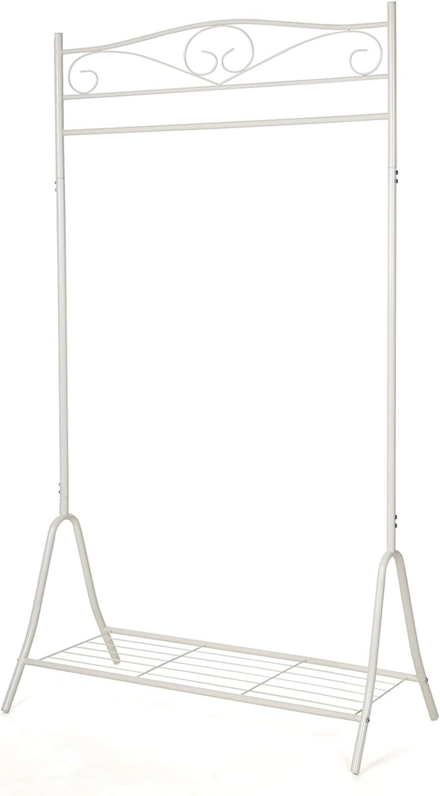 Zuvo Clothes Rails White 146 x 110 x 40 cm White Heavy Duty Clothes ...