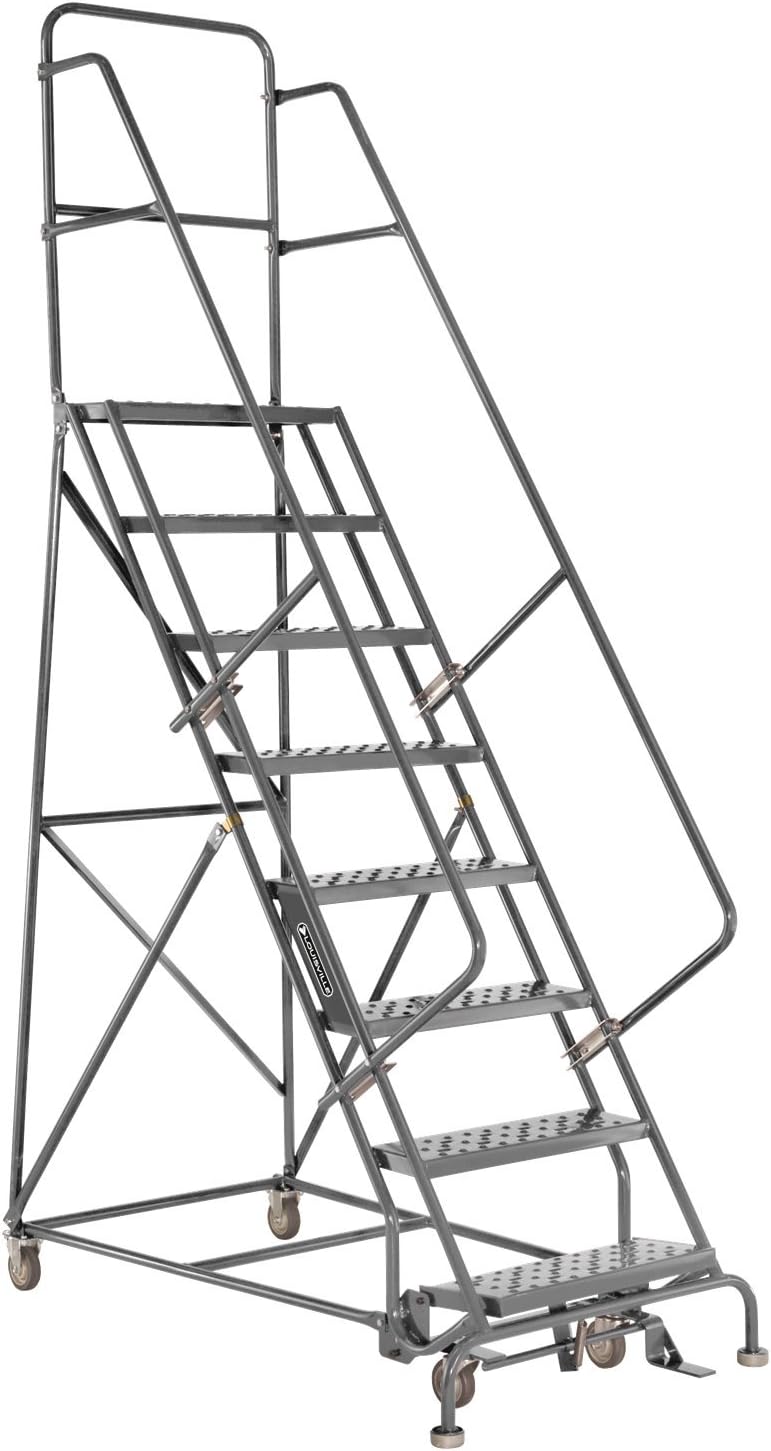 Louisville Ladder GSW2410 Rolling Warehouse Ladder with 24-Inch Step ...