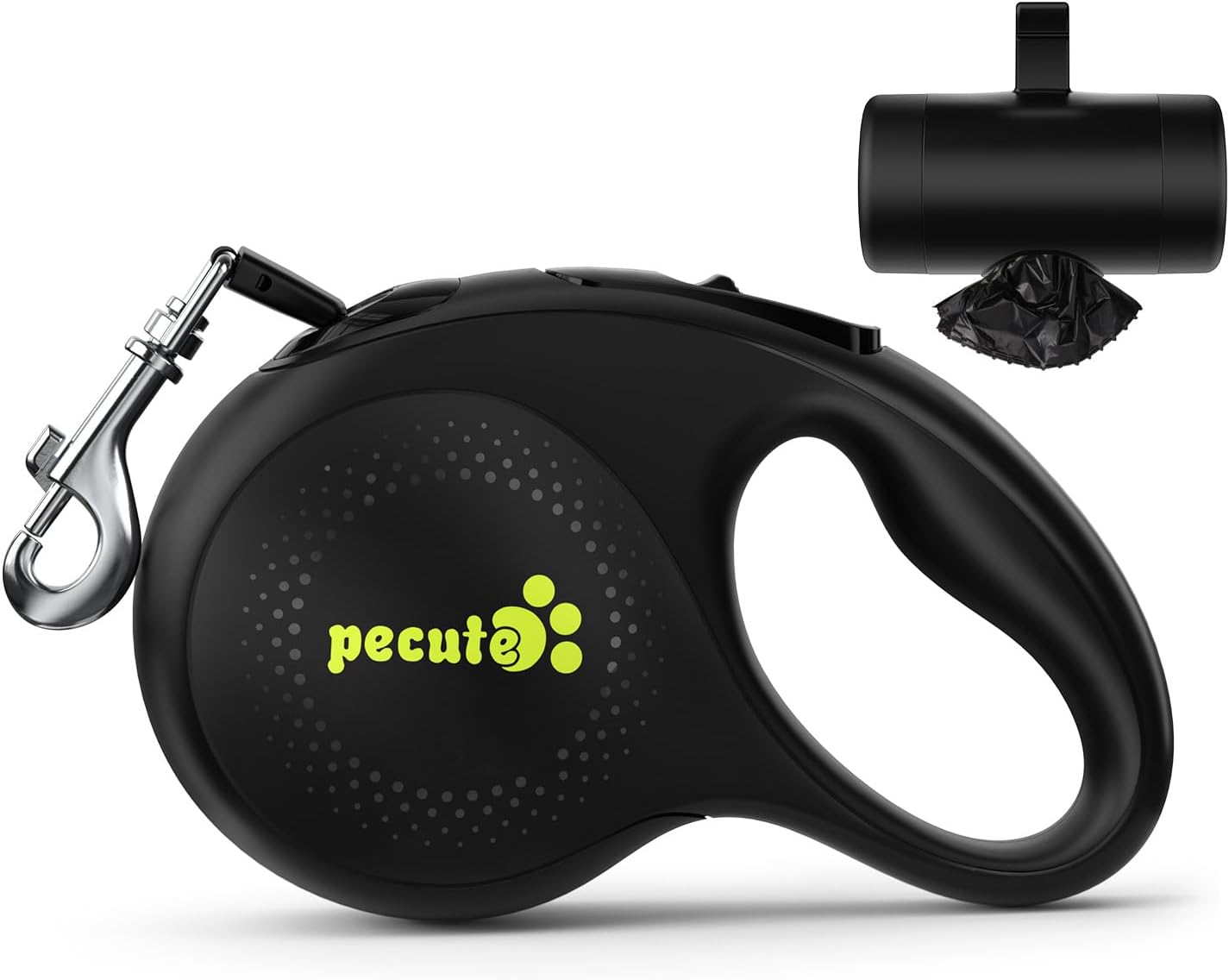 Pecute Retractable Dog Leash with Poo Bag Holder, 8m Tangle-Free Extended Leash, Anti-Slip ...