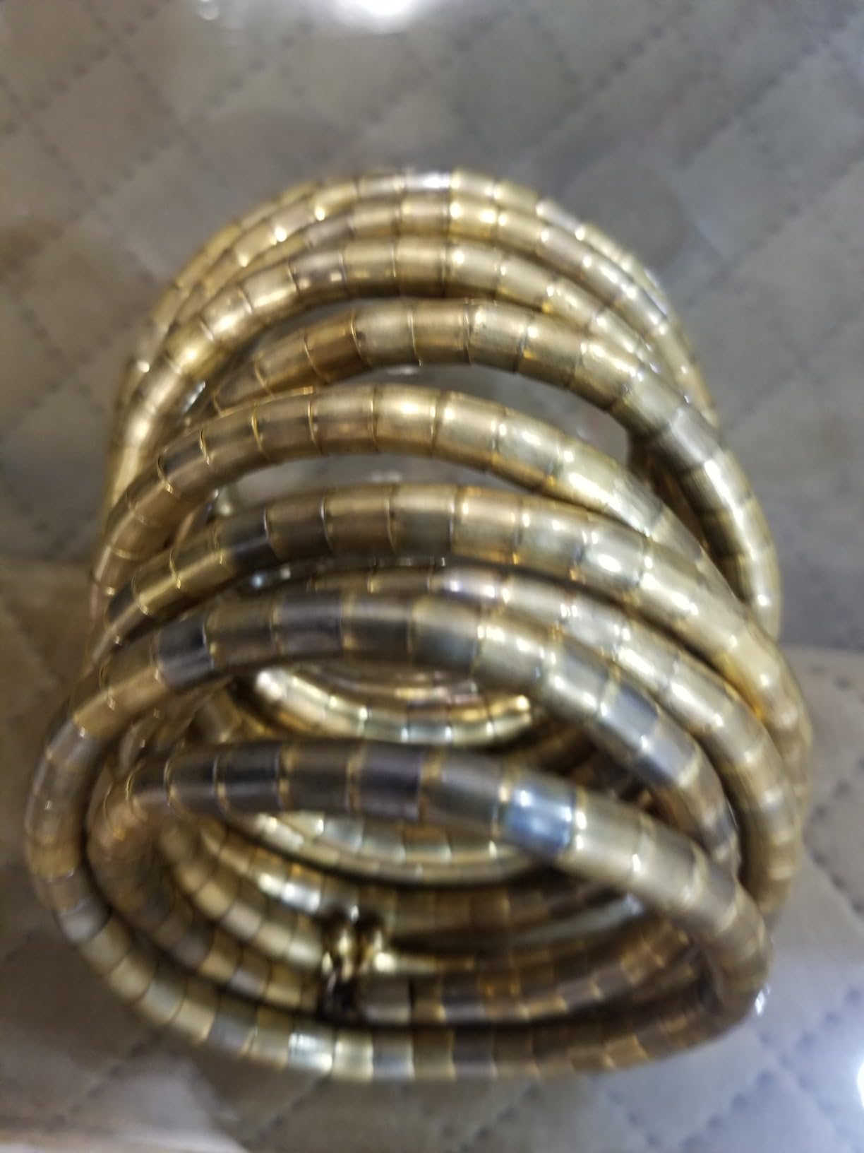 Buy Honbon Golden Spiral Hoop Cuff Bangle/Free Size Spring Bracelet ...