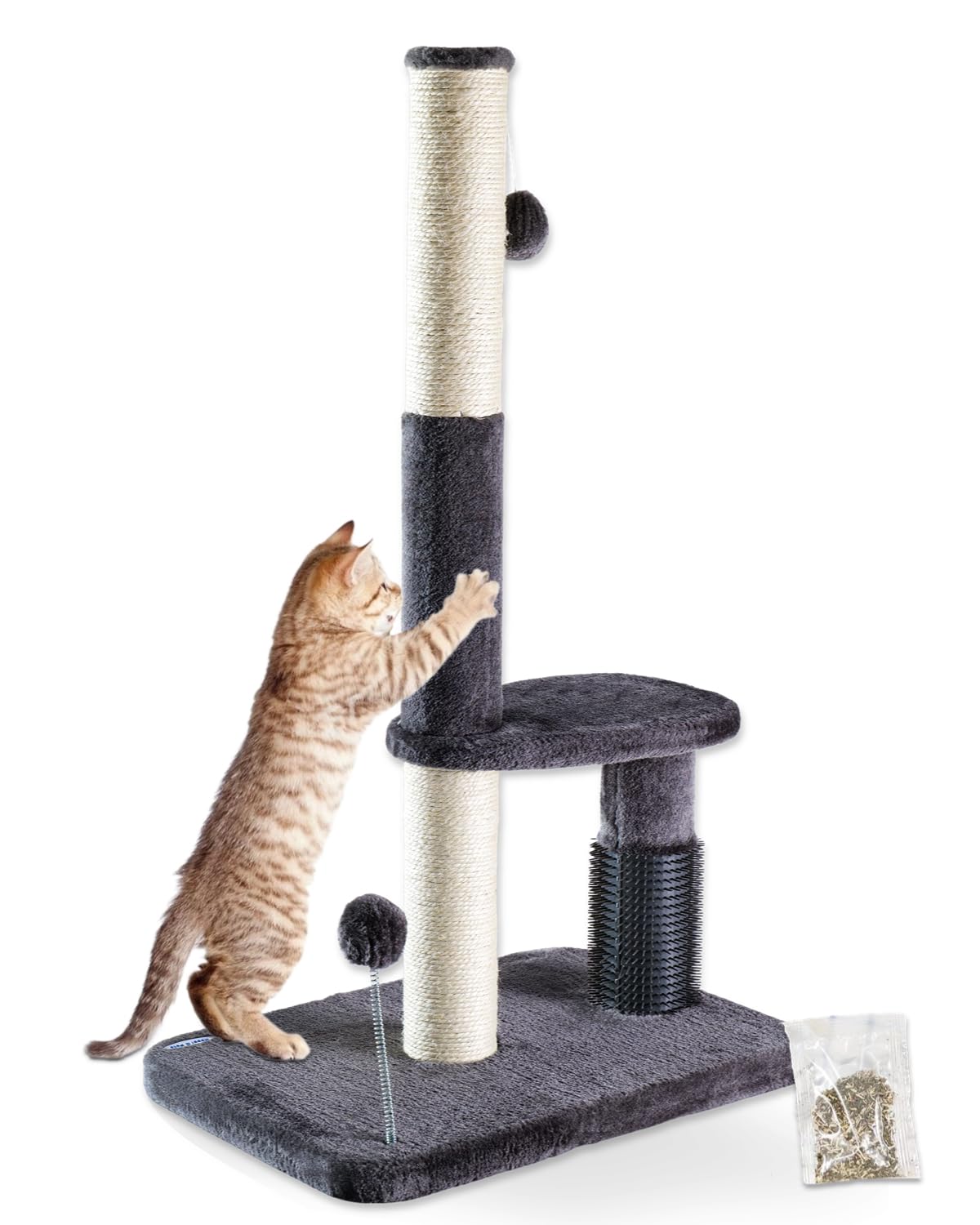 Amazon.com : Happi N Pets 34“ Tall Cat Scratching Post for Big Cats ...
