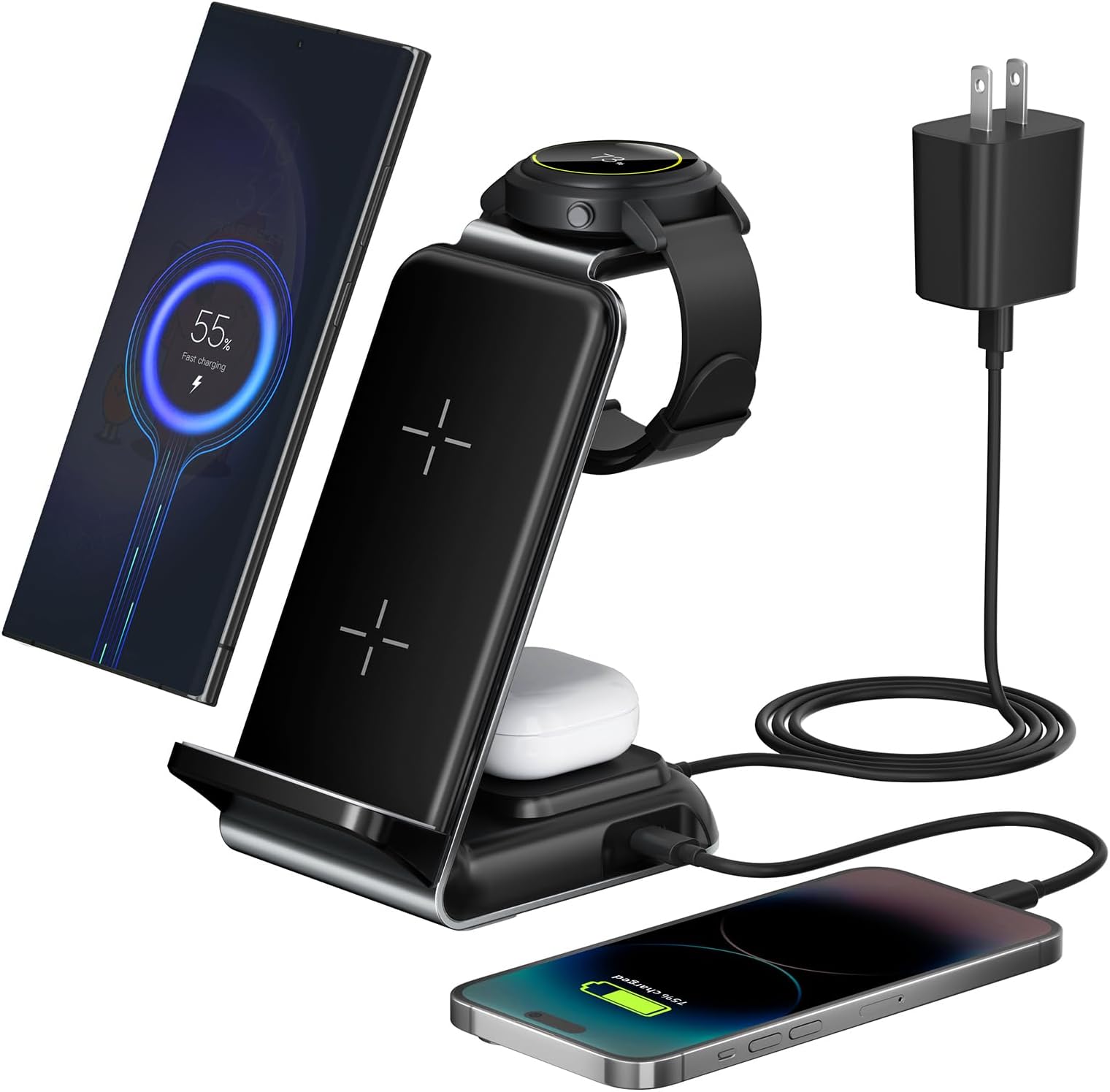 Amazon.com: Wireless Charging Station for Samsung - Fast Charging ...